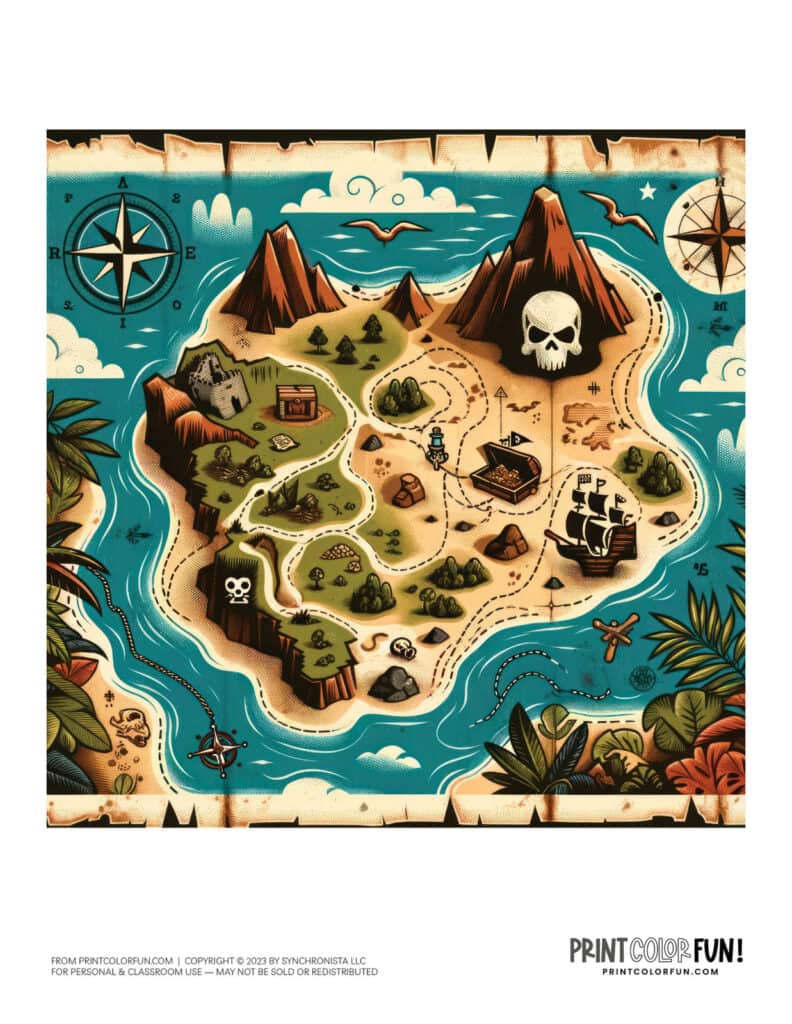 Pirate clipart, coloring pages, fun activities & learning little ...