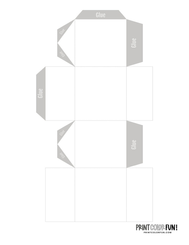 House cutout crafts to color: Print, color, cut & fold to make a 3D ...