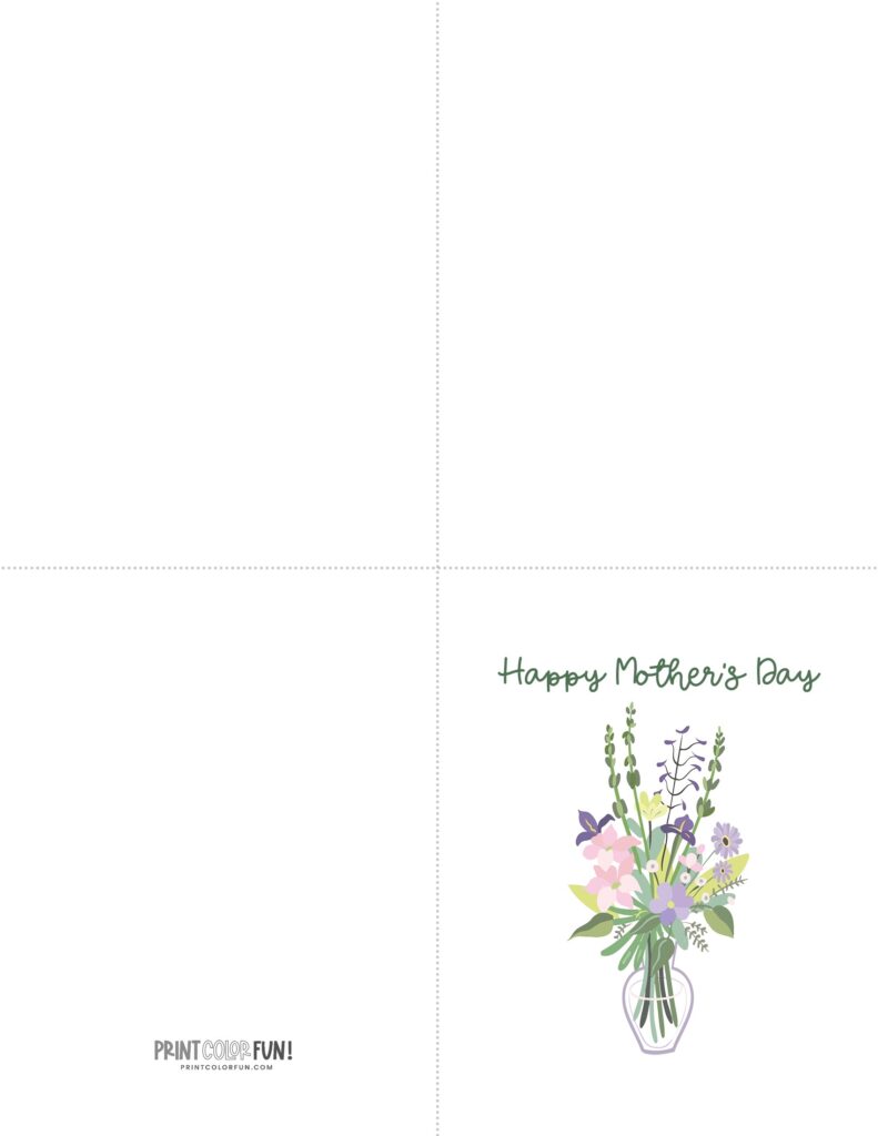 Free printable Mother's Day cards with flowers: 12 different designs ...