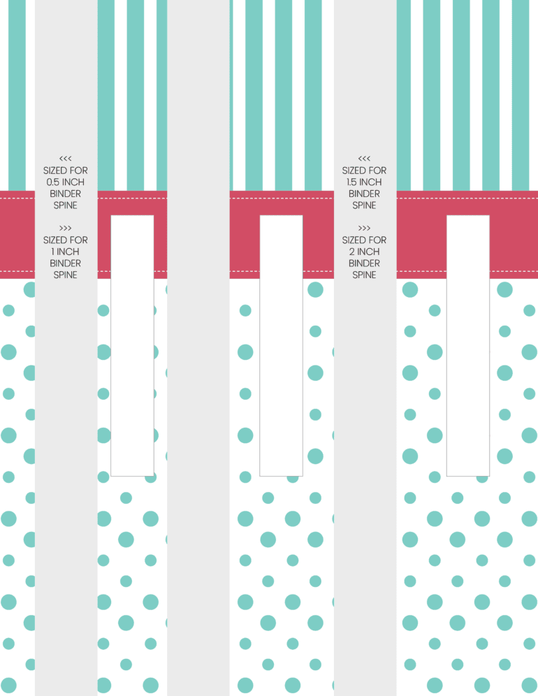 Printable binder covers: 12 free colorful sets with matching front ...