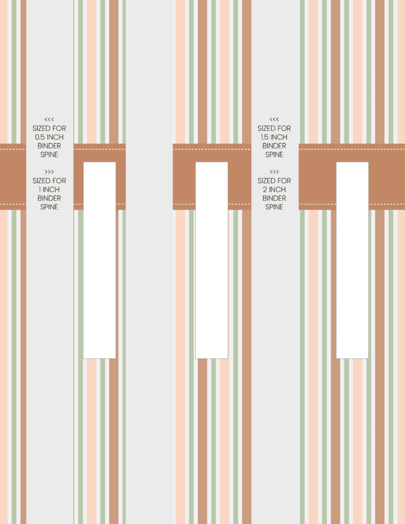 Printable binder covers: 12 free colorful sets with matching front ...
