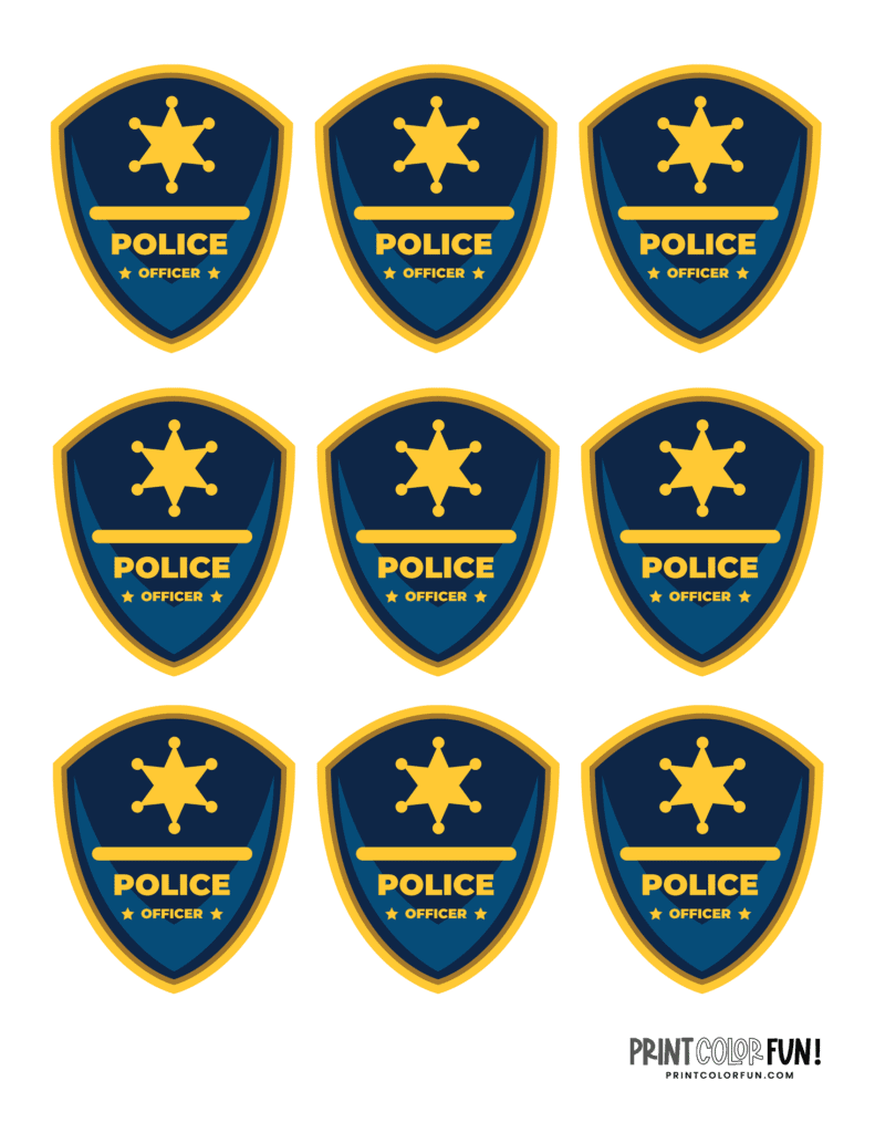 These 24 cool sheriff & police badge clipart and coloring pages make ...