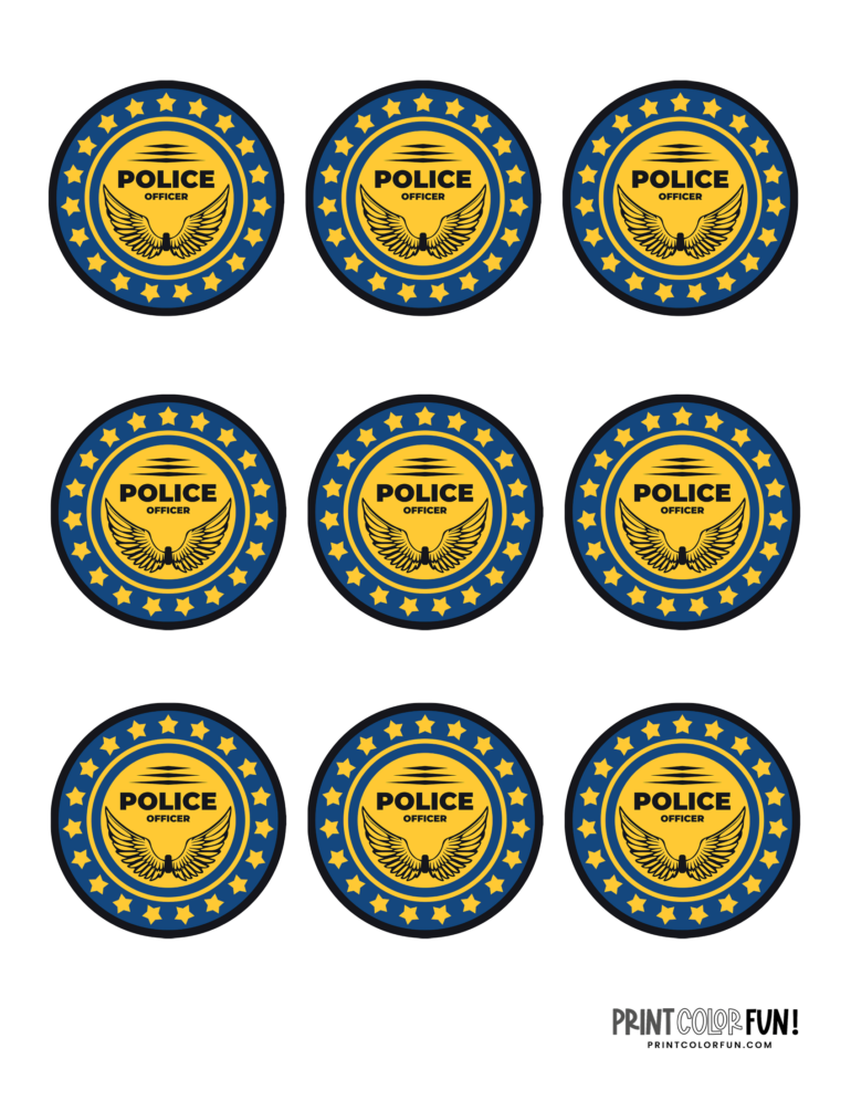 These 24 cool sheriff & police badge clipart and coloring pages make ...