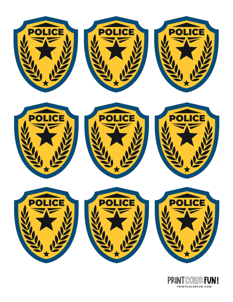 These 24 cool sheriff & police badge clipart and coloring pages make ...