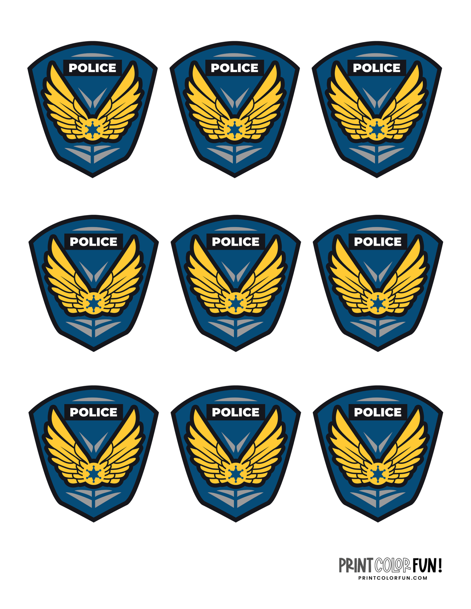 These 24 cool sheriff & police badge clipart and coloring pages make ...