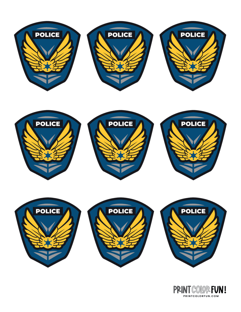 These 24 cool sheriff & police badge clipart and coloring pages make ...
