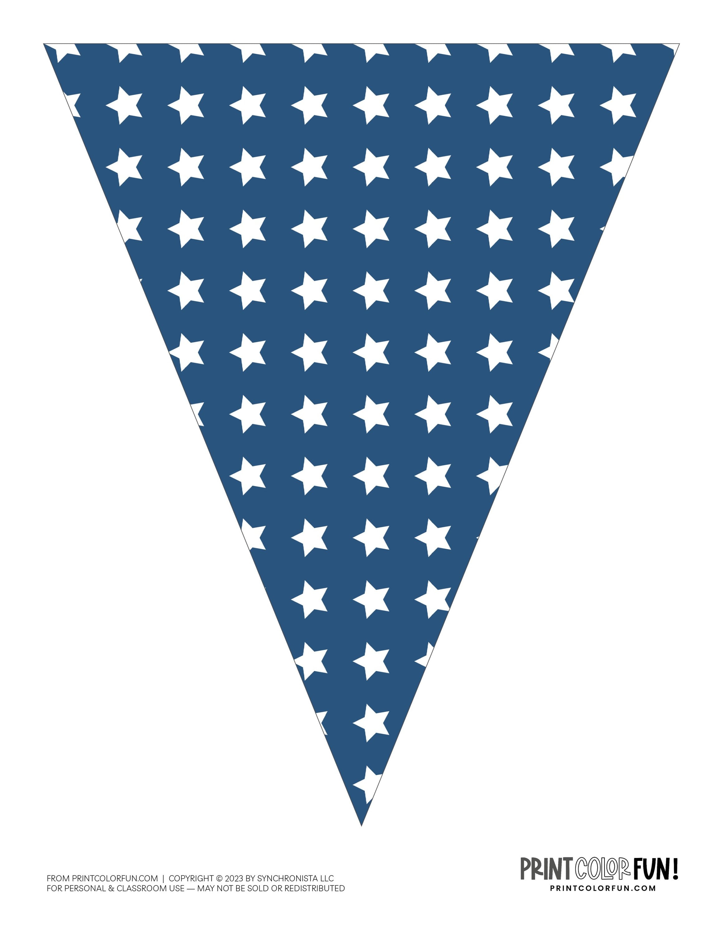 Free triangle flag clipart & pennant banners: 24 printable designs plus ...