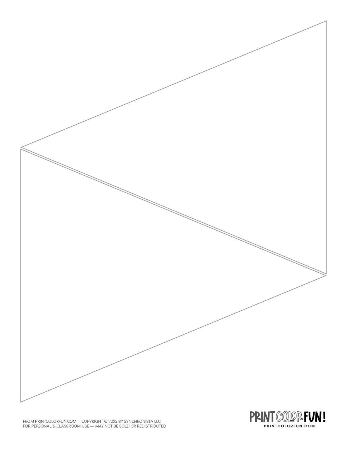 Free triangle flag clipart & pennant banners: 24 printable designs plus ...