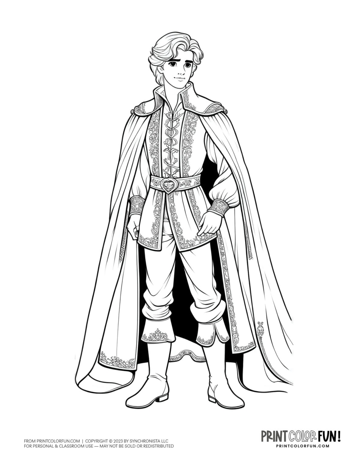 21 prince clipart & coloring pages: Learn about & color these royal men ...