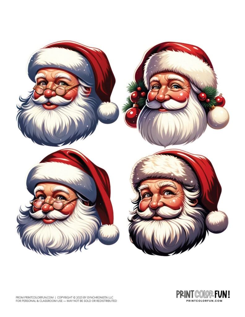 60+ cute Santa Claus coloring pages for craft & learning fun (plus ...