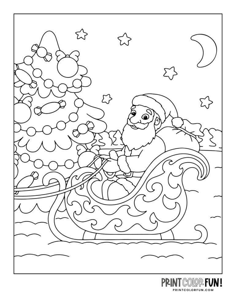 60+ cute Santa Claus coloring pages (plus 'Twas The Night Before ...