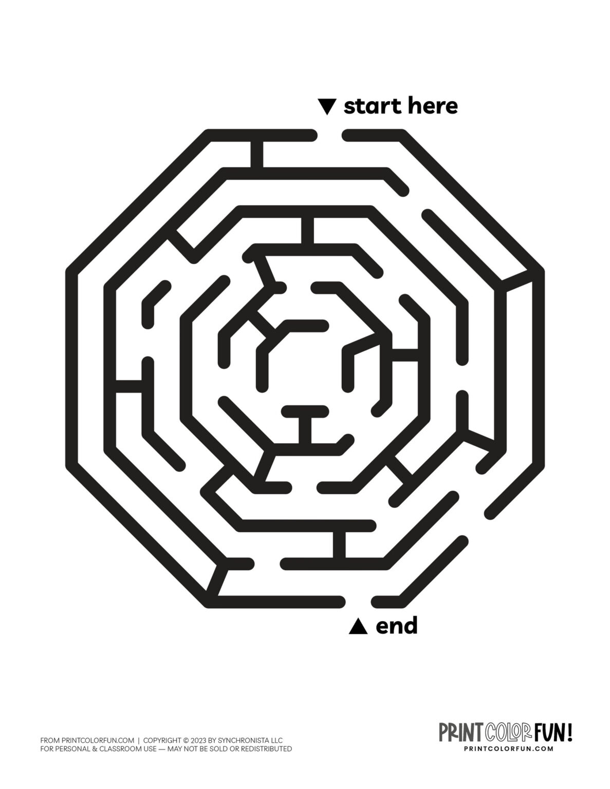 Easy mazes for kids: 16 beginner puzzles for littles, at PrintColorFun.com