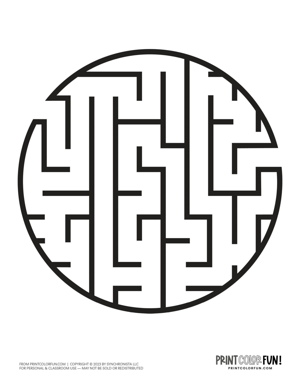 Easy mazes for kids: 16 beginner puzzles for littles, at PrintColorFun.com