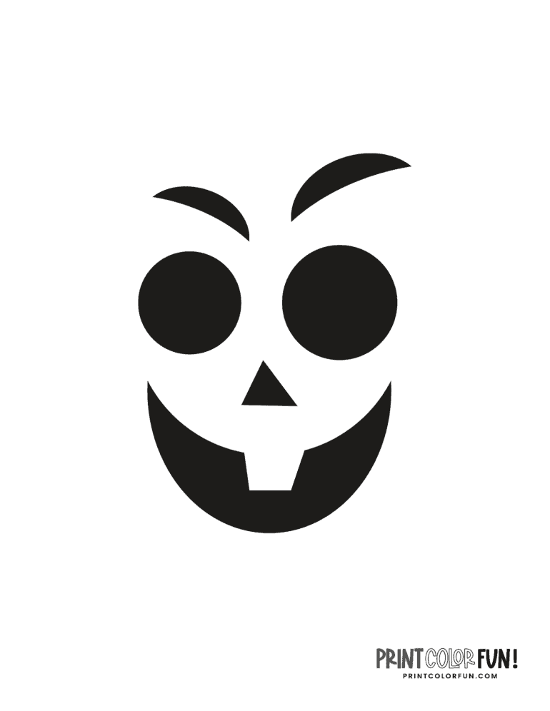 30 Halloween pumpkin face template stencils for carving Jack o'lanterns ...