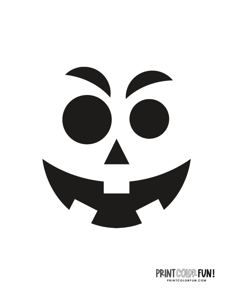 30 Halloween pumpkin face template stencils for carving Jack o'lanterns ...