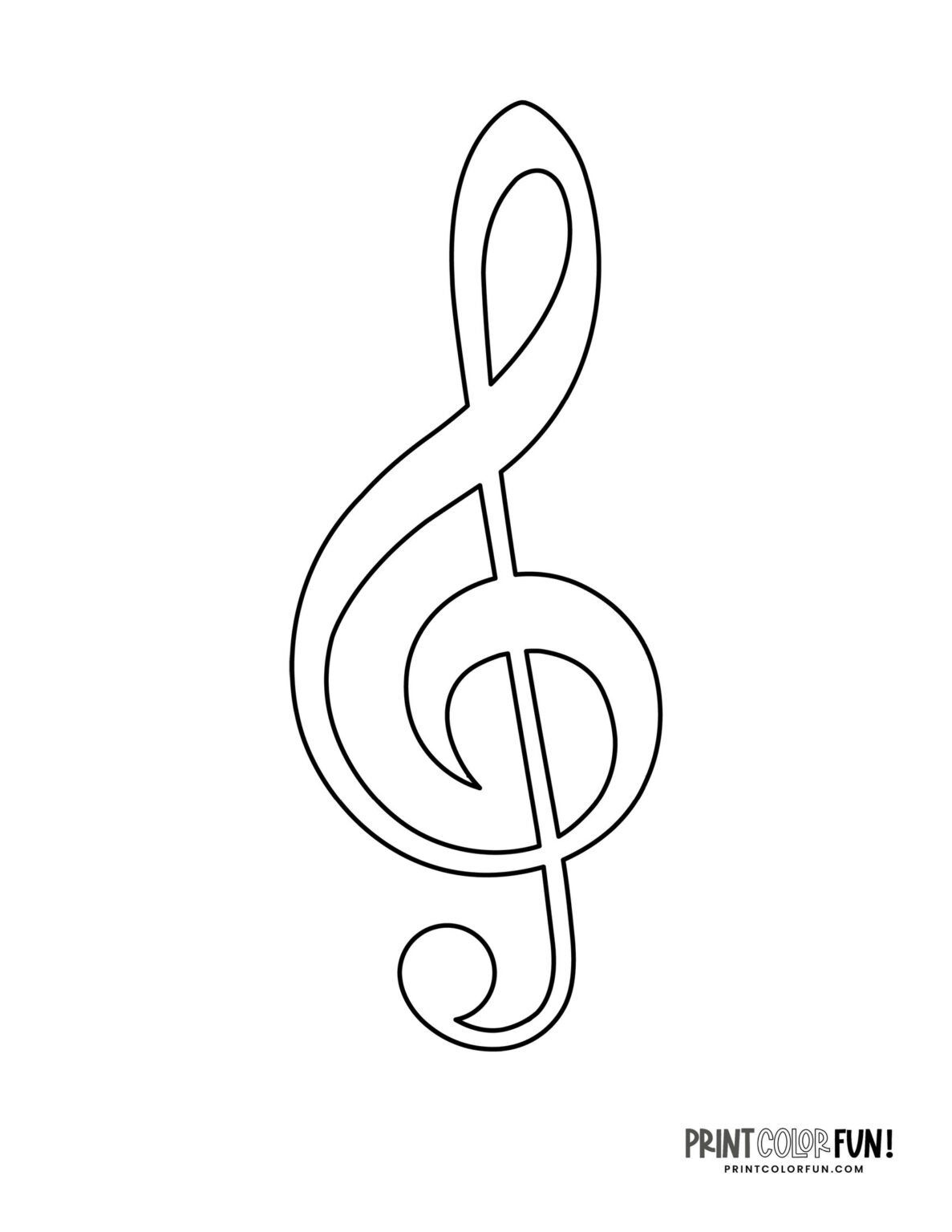 10+ Musical notes clipart & coloring pages, at PrintColorFun.com