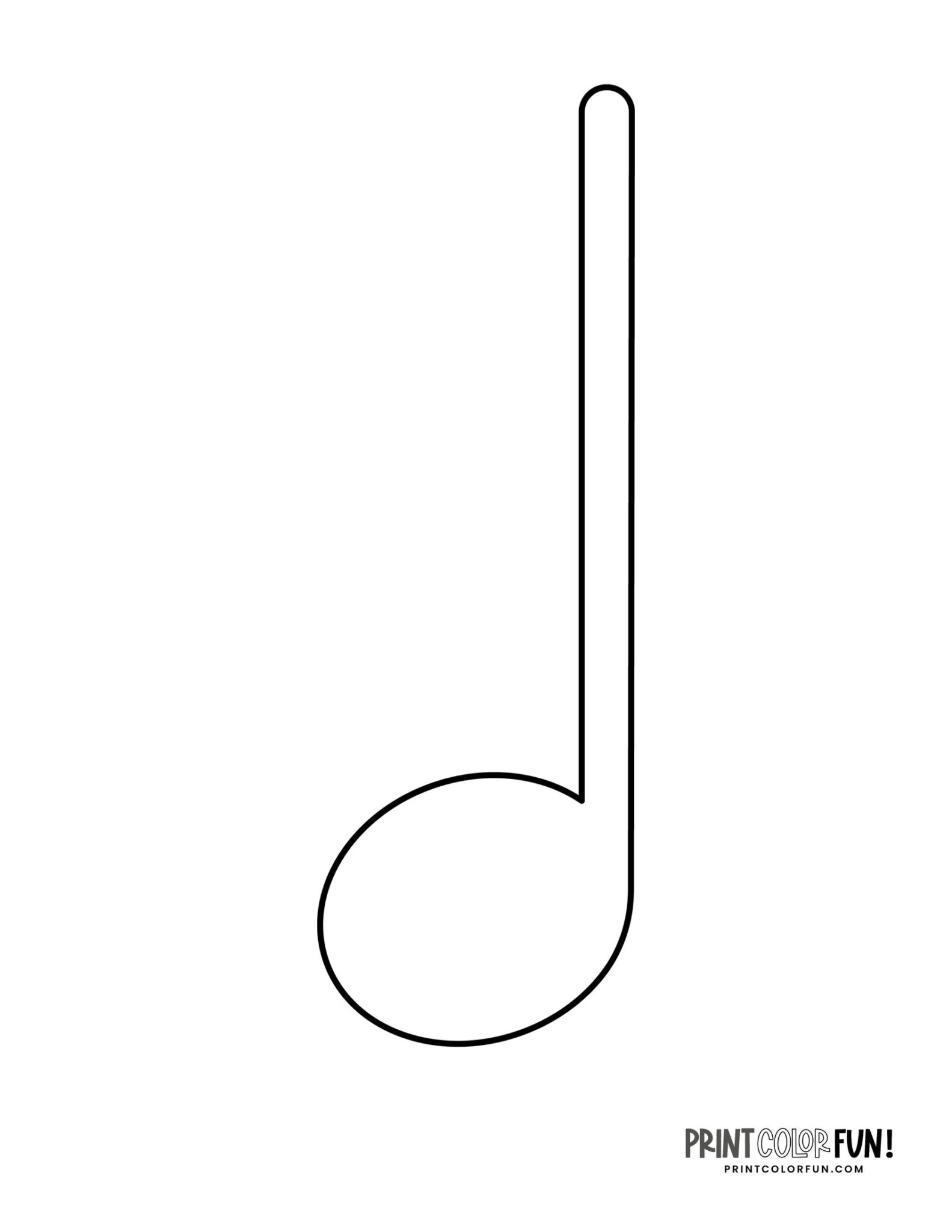 10+ Musical notes clipart & coloring pages, at PrintColorFun.com