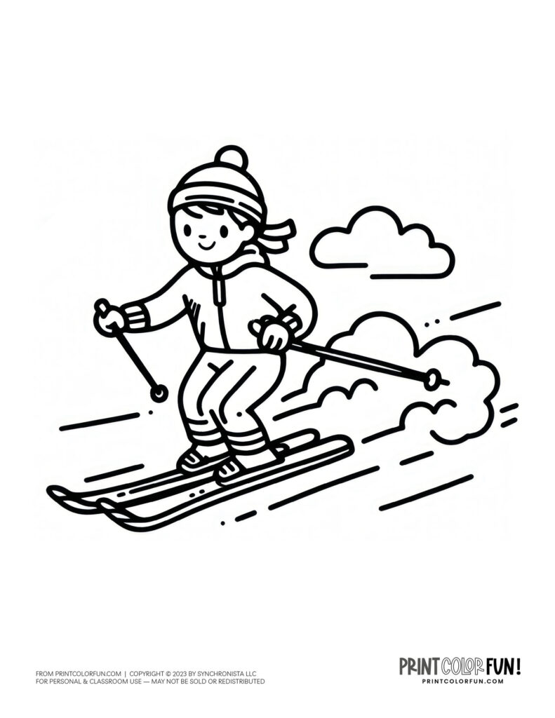 Skiing clipart adventures: 10 creative crafts & educational activities ...