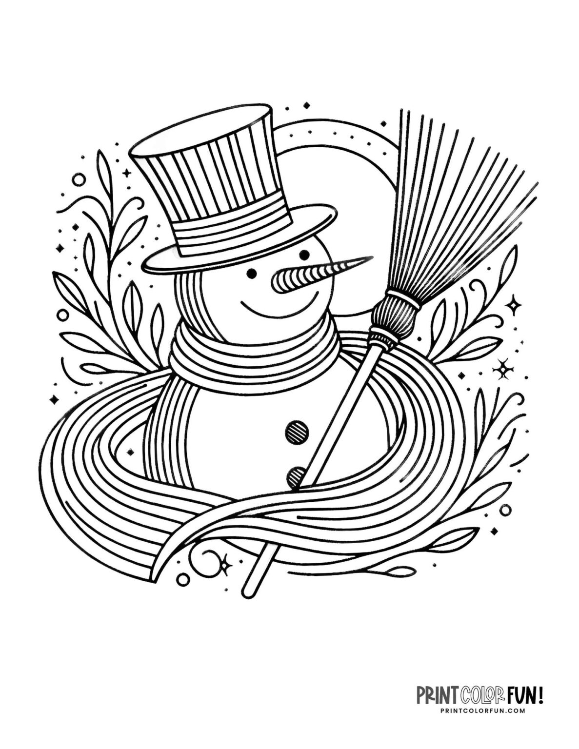 47 cool snowman coloring pages, plus snowman word search & mazes to ...