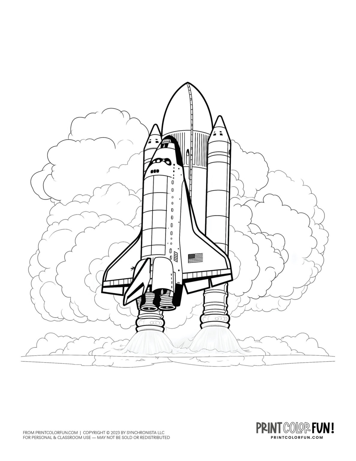 Space shuttle drawings, clipart & coloring pages + 10 fun learning ...