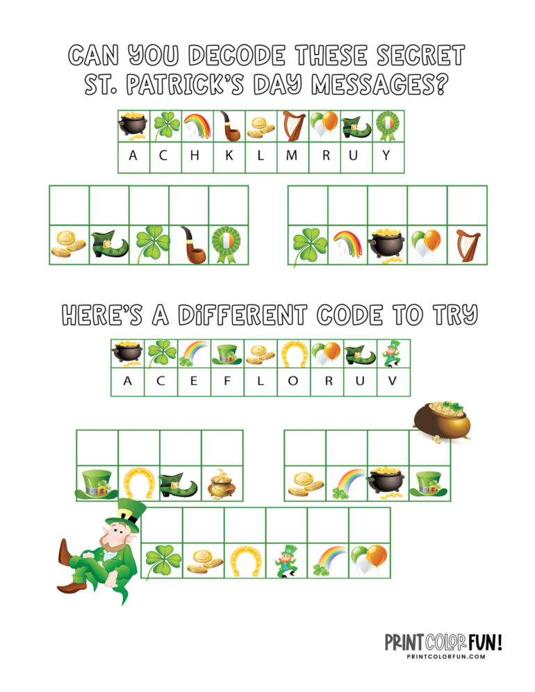 17+ free St. Patrick's Day coloring pages, clipart, puzzles & other fun ...