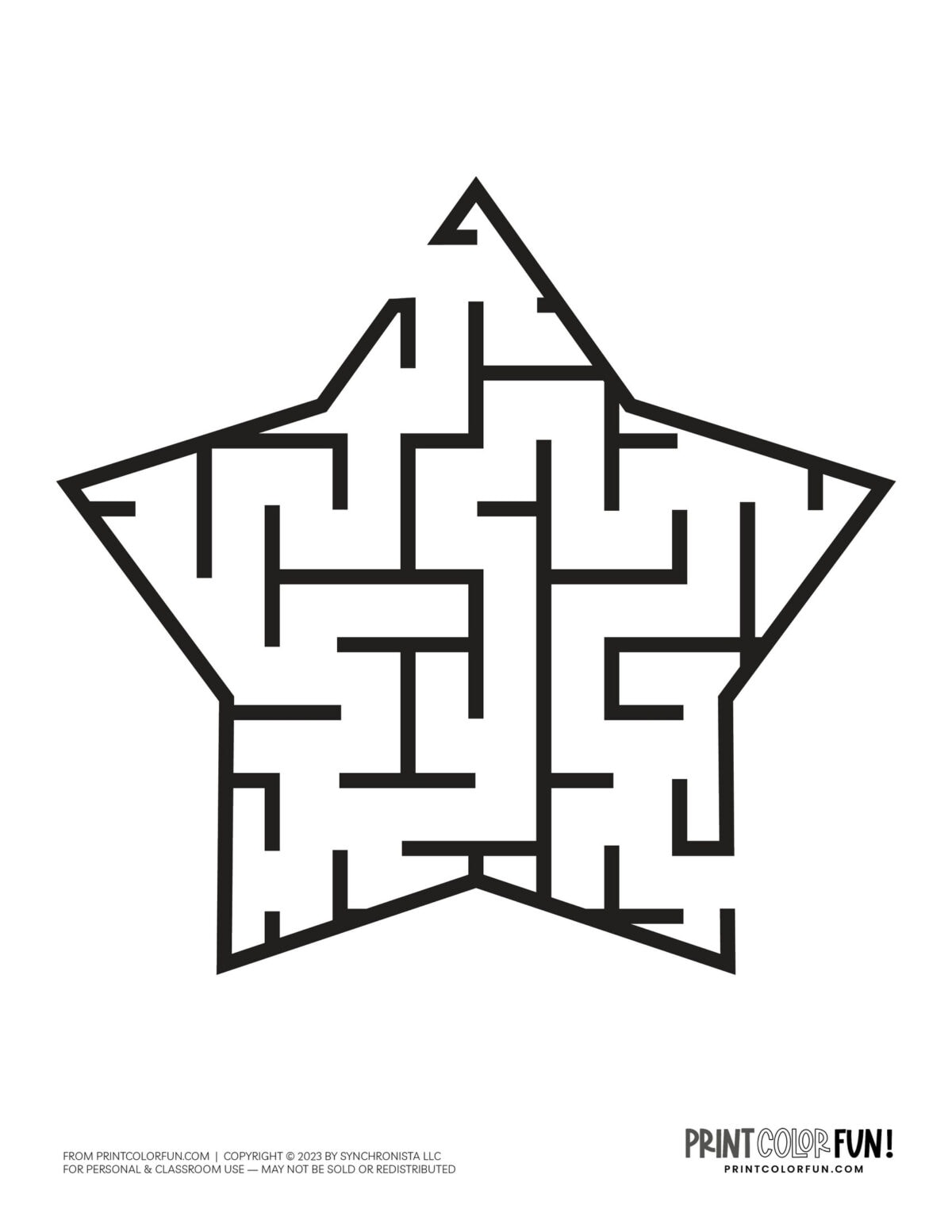 Easy mazes for kids: 16 beginner puzzles for littles, at PrintColorFun.com