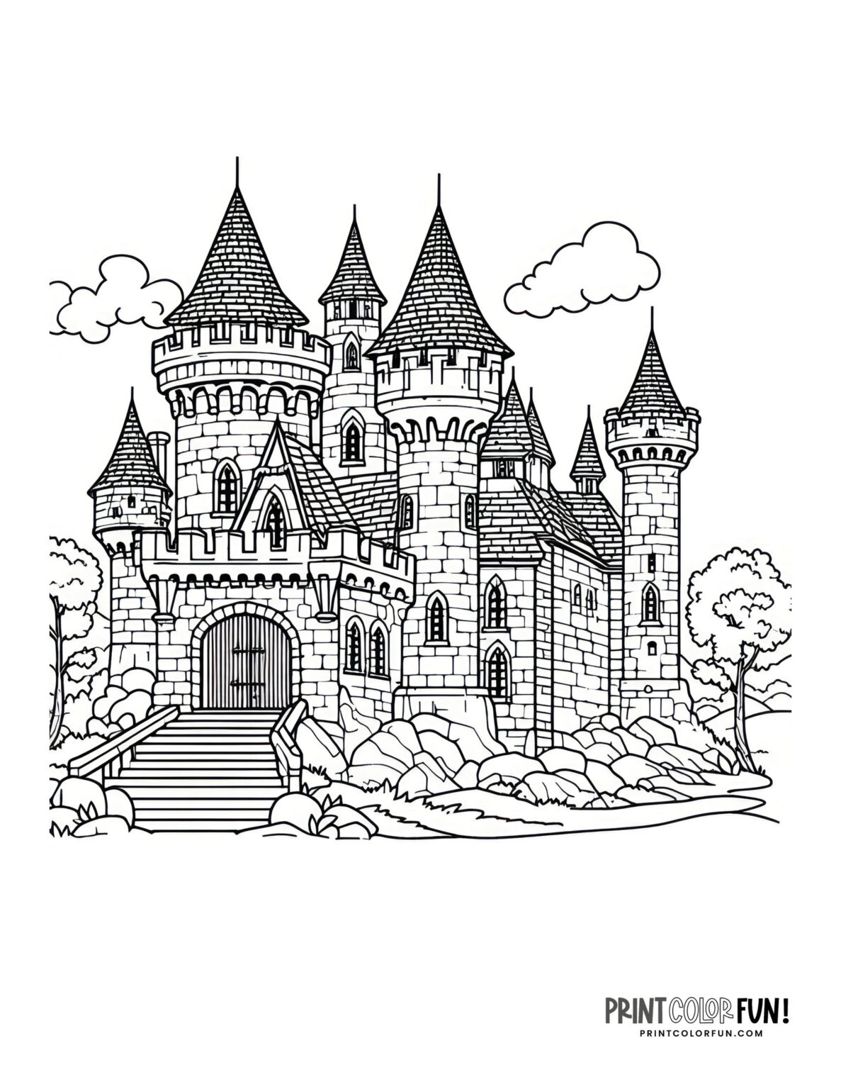 Fun castle clipart & coloring pages inspiration: 20 creative projects ...