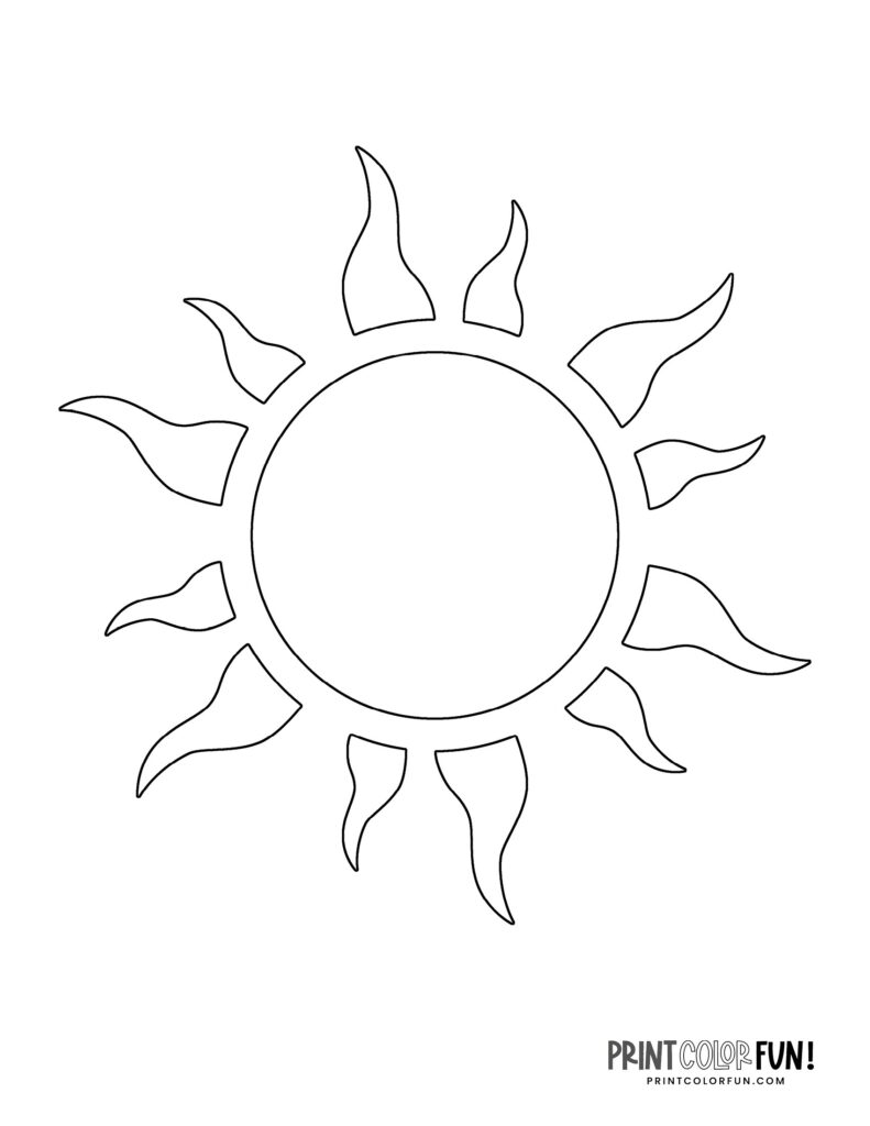 24 fun sun clipart plus cute sun printable coloring pages for crafts ...