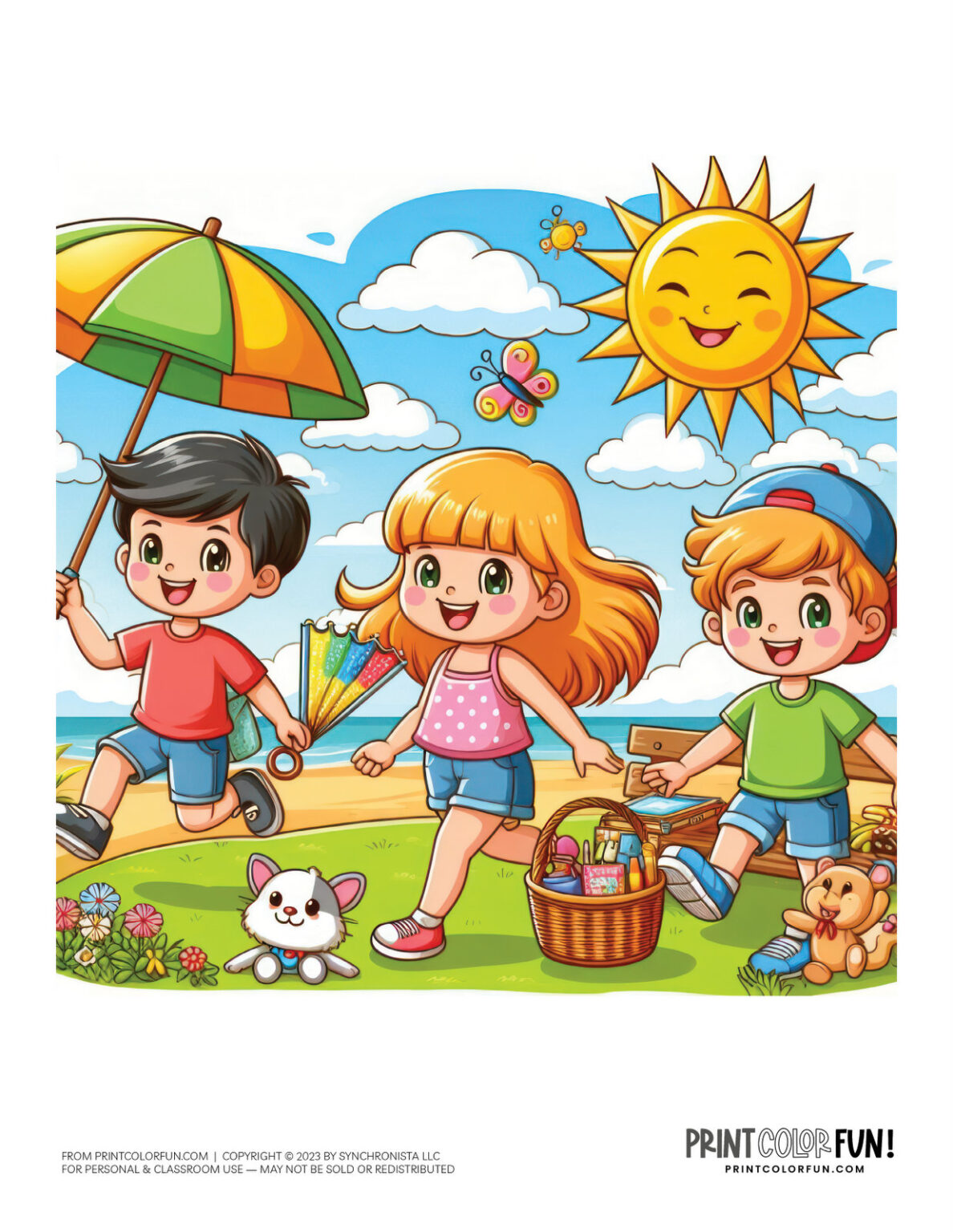 10+ sunny day clipart & coloring pages: Plus fun summery craft ideas ...