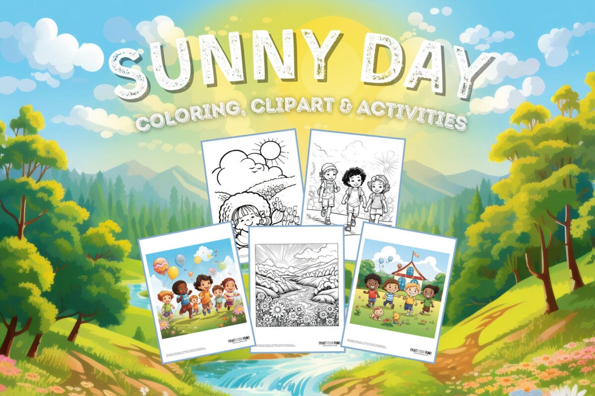 10+ sunny day clipart & coloring pages: Plus fun summery craft ideas ...
