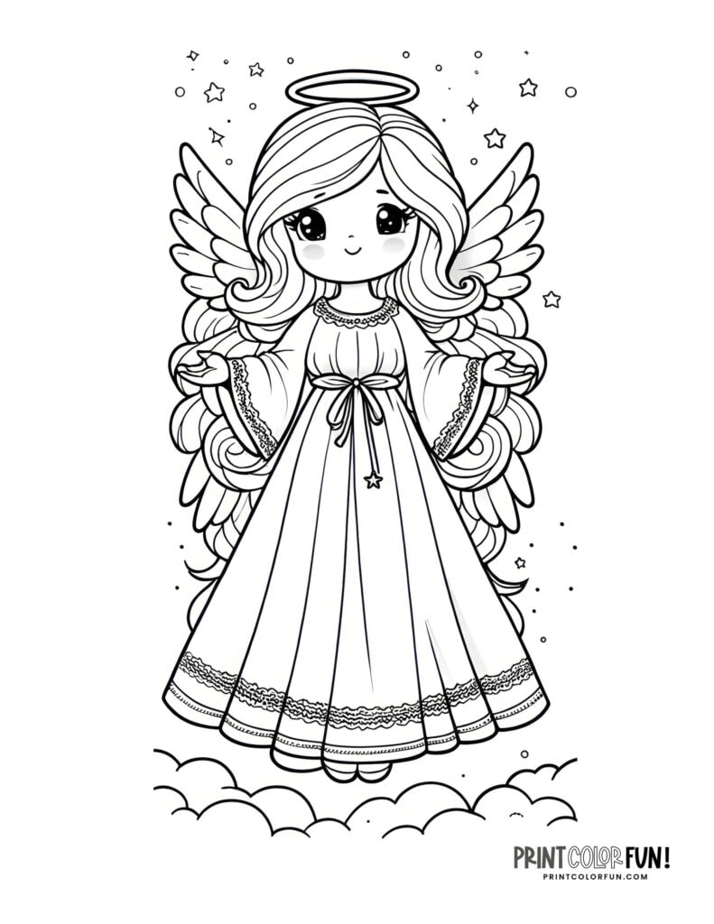 Angel clipart & coloring pages, plus 10 heavenly crafts & activities ...