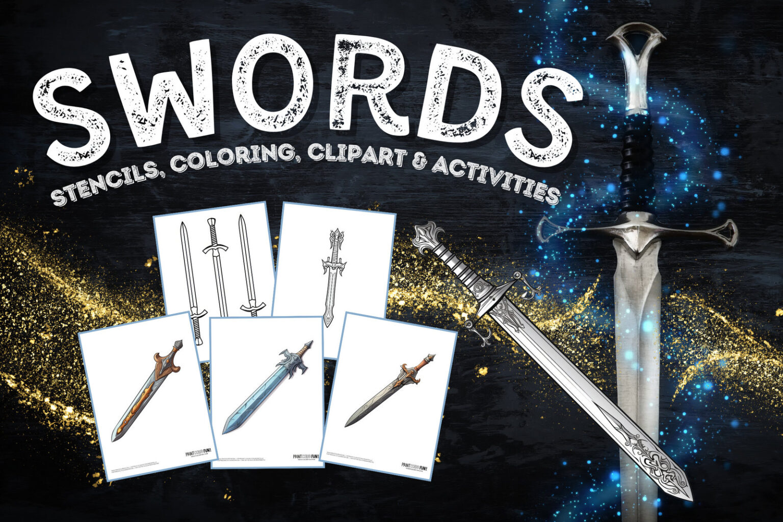 Epic sword drawings & clipart: 10 fun learning activities for young ...