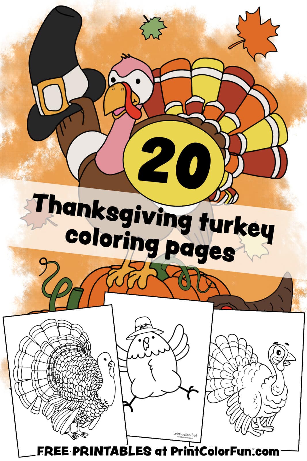 20 terrific Thanksgiving turkey coloring pages for some free printable ...