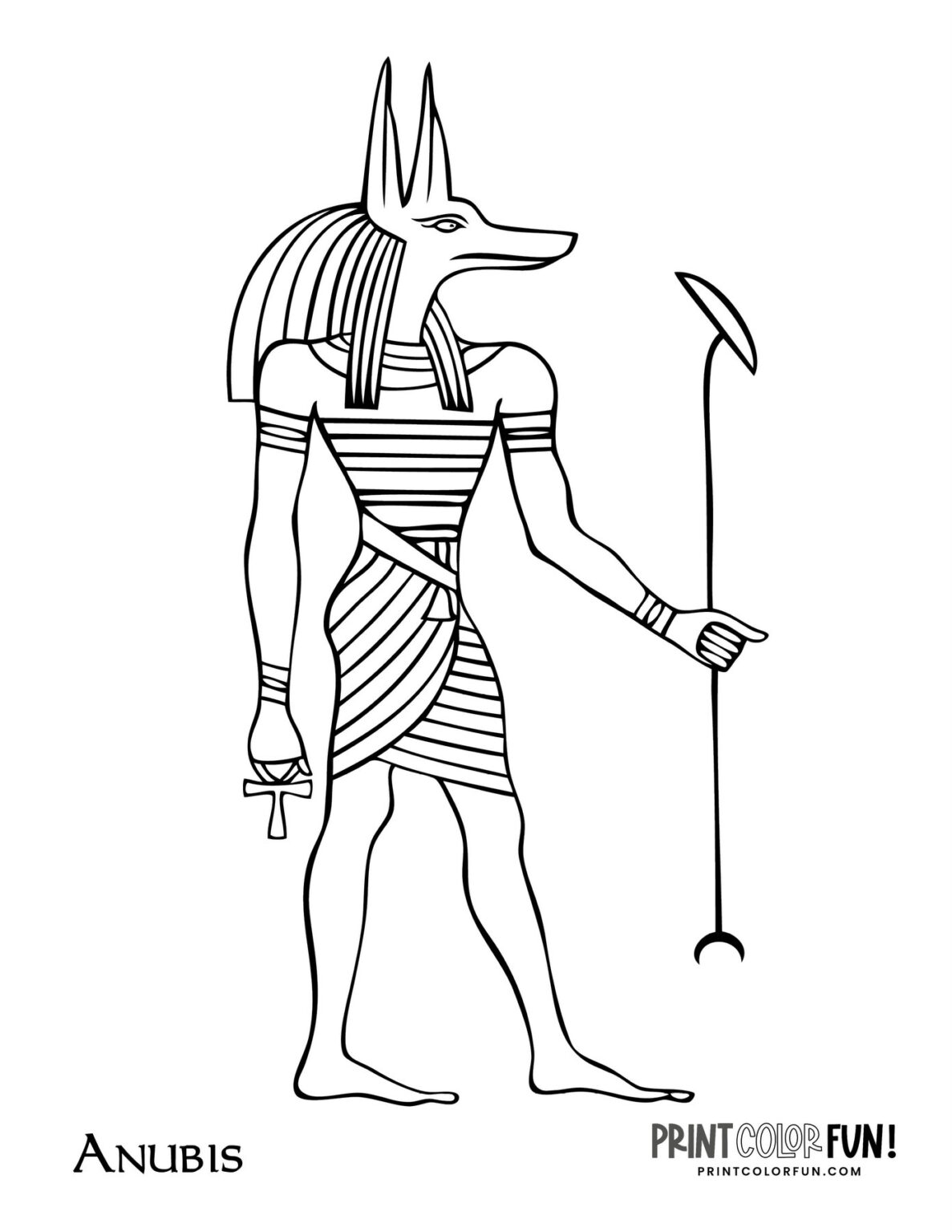 16 ancient Egyptian gods and goddesses: Coloring page printables ...