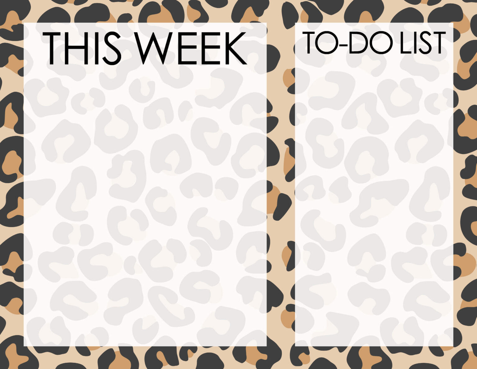 Go wild with productivity: 5 printable to-do lists with animal prints ...