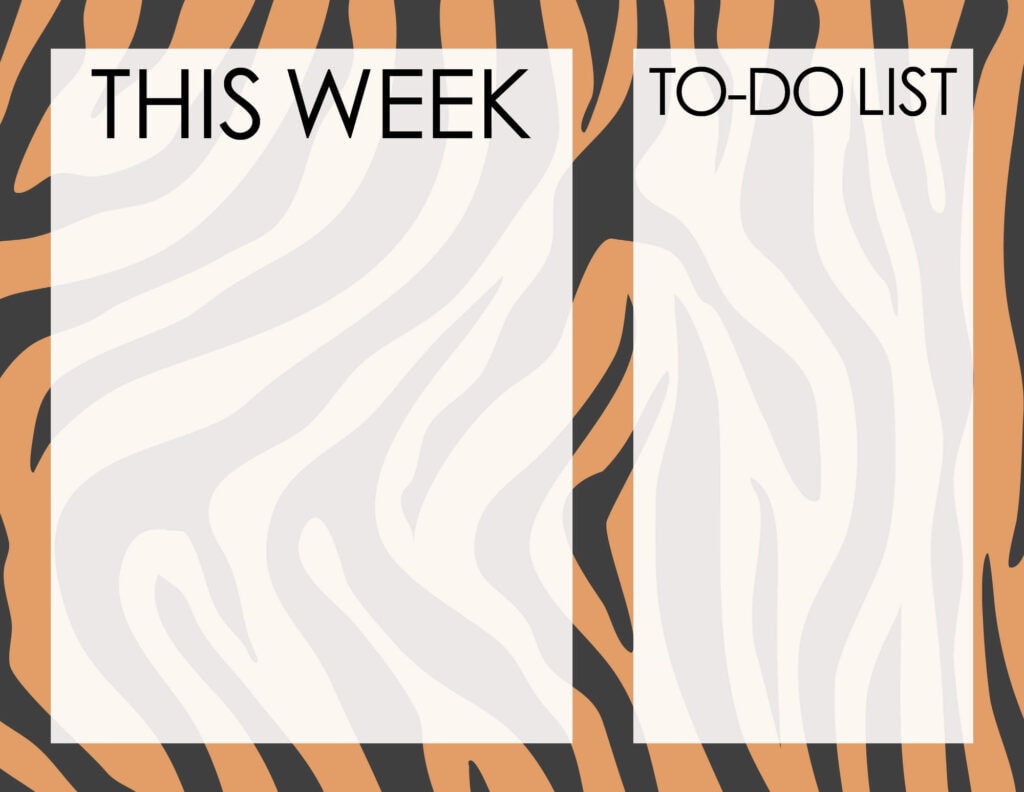 Go wild with productivity: 5 printable to-do lists with animal prints ...