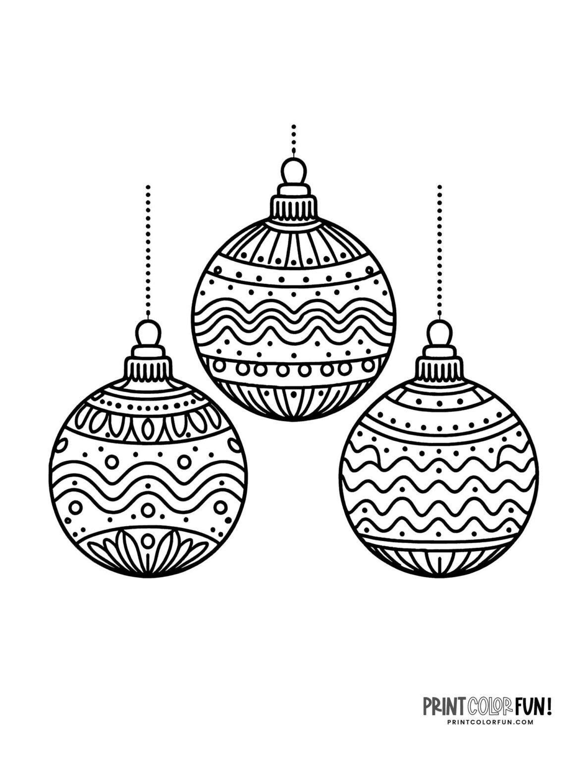 23 Christmas ornament clipart & coloring pages for happy holiday fun ...