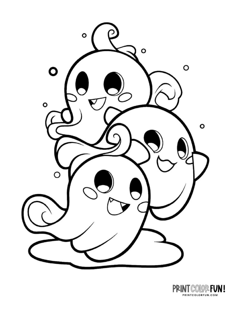 Boo! These 22 ghost coloring pages are your key to spook-tacular fun ...