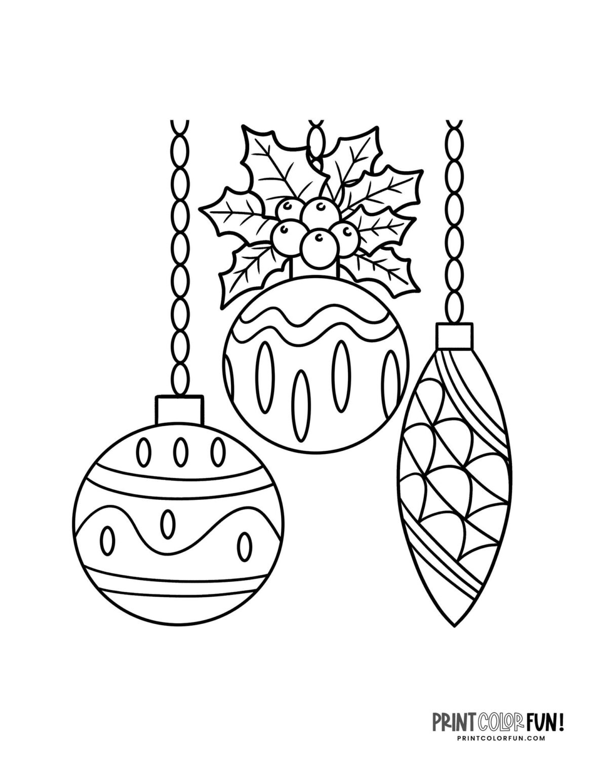 23 Christmas ornament clipart & coloring pages for happy holiday fun ...