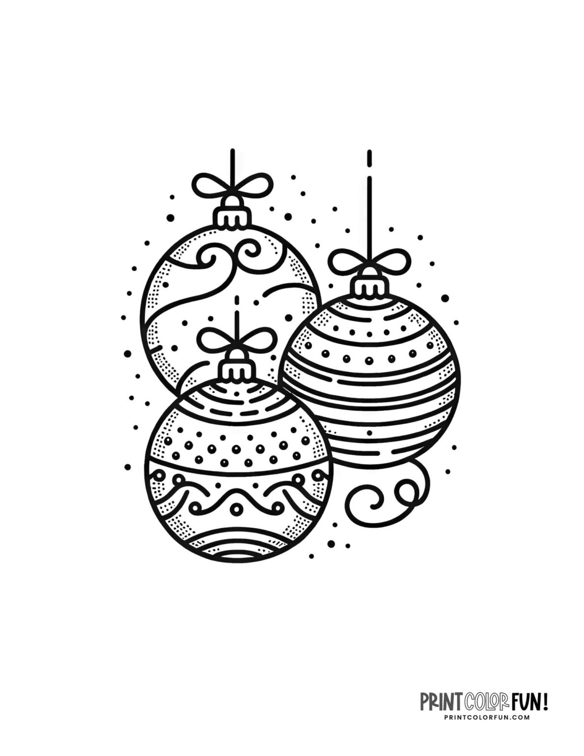 23 Christmas ornament clipart & coloring pages for happy holiday fun ...