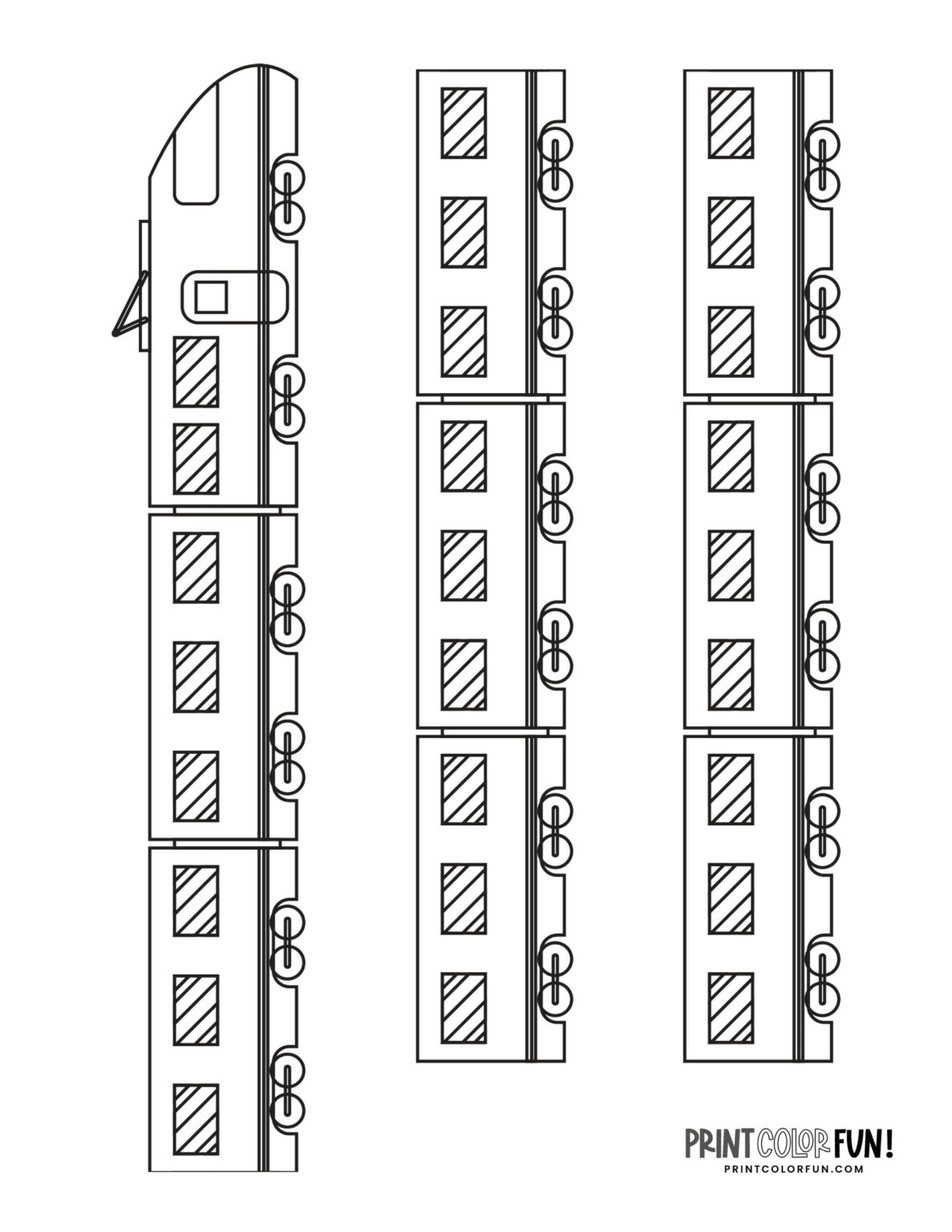 24 train clipart & coloring pages, plus how to turn these images into a ...