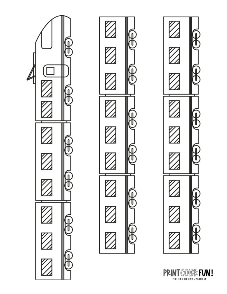 24 train clipart & coloring pages, plus how to turn these images into a ...