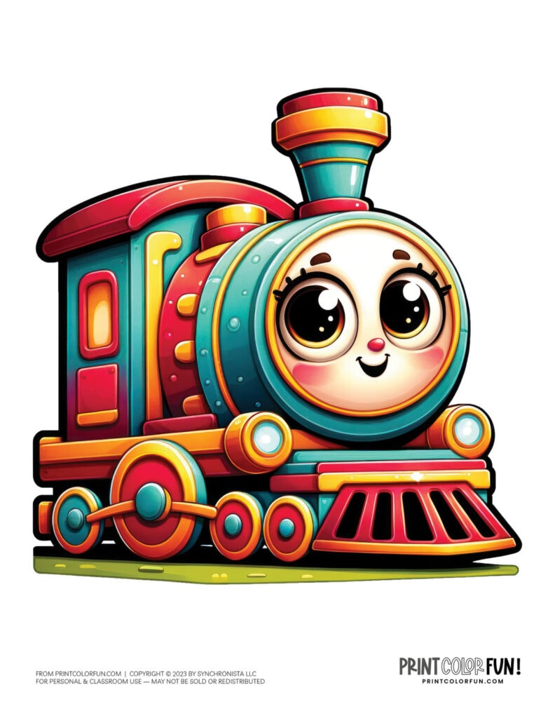 Train coloring pages & color clipart, at PrintColorFun.com
