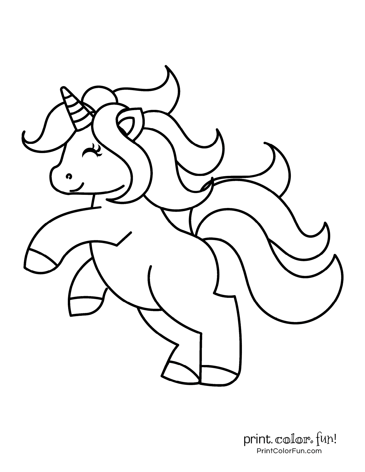Adorable Kawaii Unicorn Coloring Pages Resinnovation