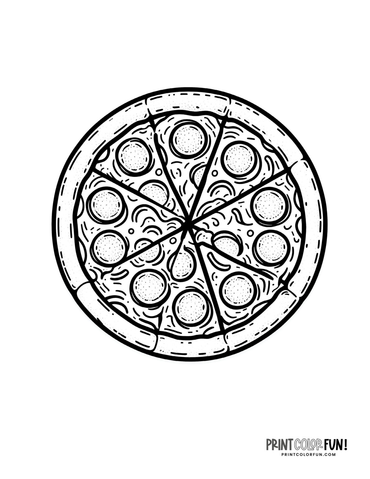 Get creative with 20 pizza clipart & coloring pages + a guide to fun ...