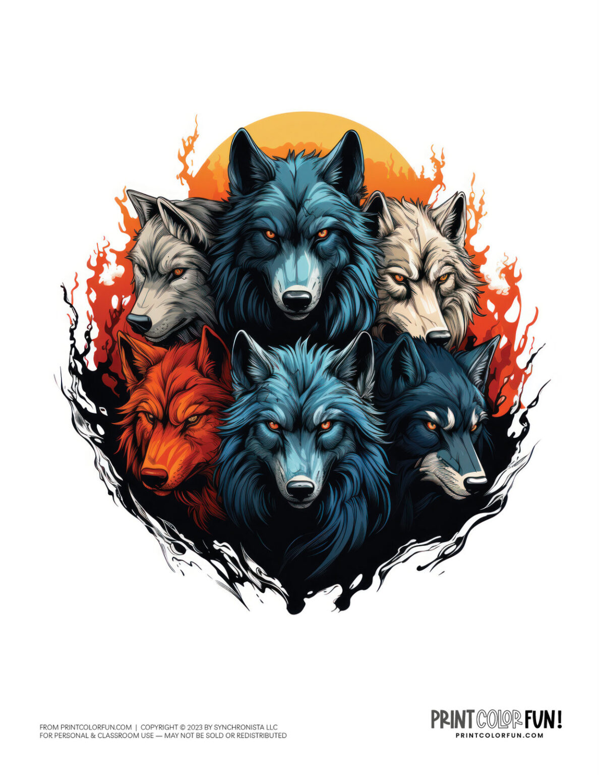 28 wolf coloring pages & clipart for a paws-itively creative time, at ...