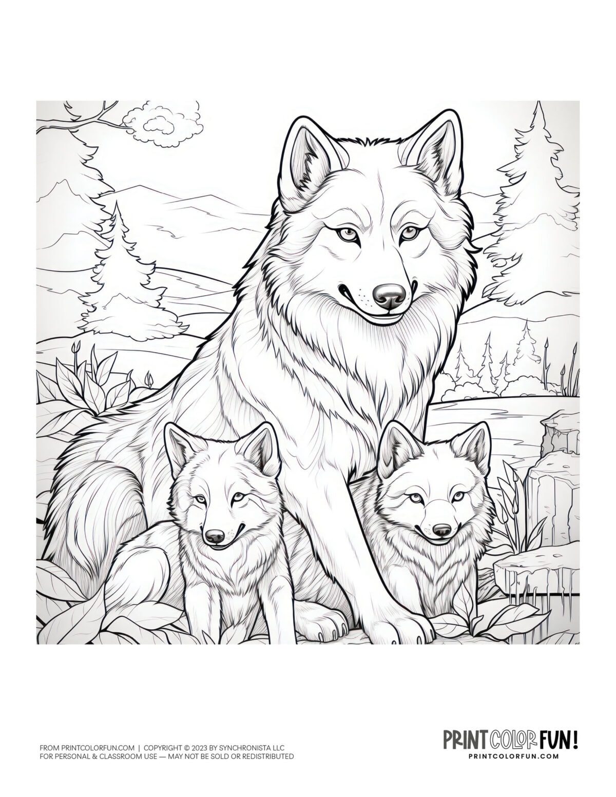 28 wolf coloring pages & clipart for a paws-itively creative time, at ...