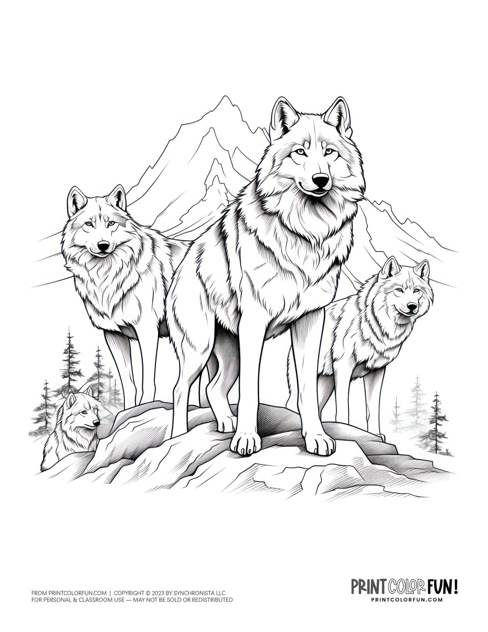 28 wolf coloring pages & clipart for a paws-itively creative time, at ...