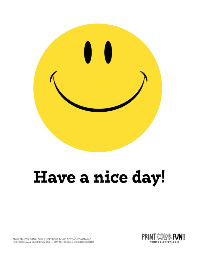 15+ Happy face clipart & cute smiley coloring pages + crafts and ...