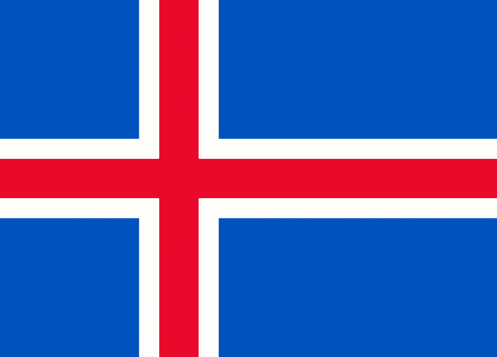 Flag of Iceland, at PrintColorFun.com